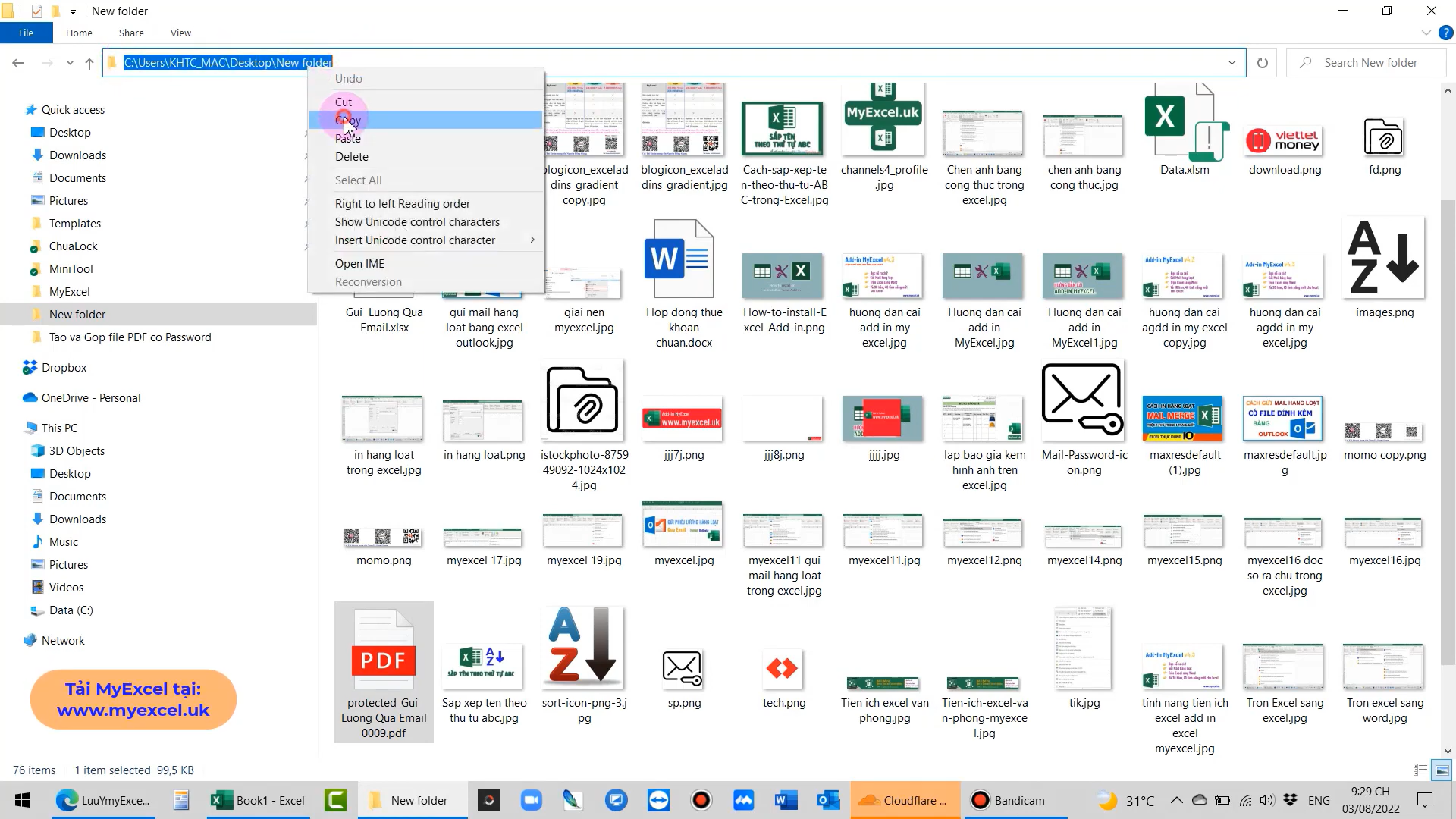 Lấy tên File trong Folder (thư mục) chèn vào Excel bằng tiện ích my ...