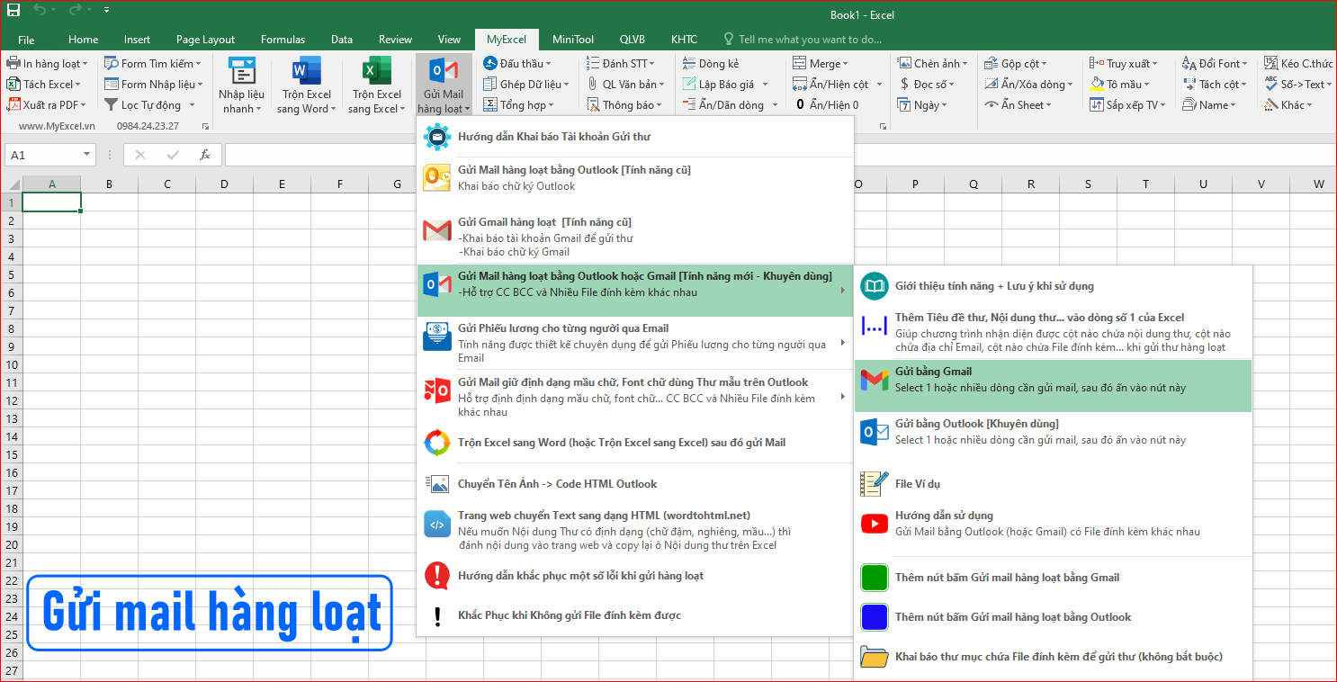 MyExcel – Tiện ích excel 100 tính năng