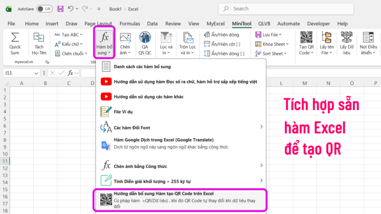 Tạo qr code trong excel và ứng dụng vào công việc – MyExcel